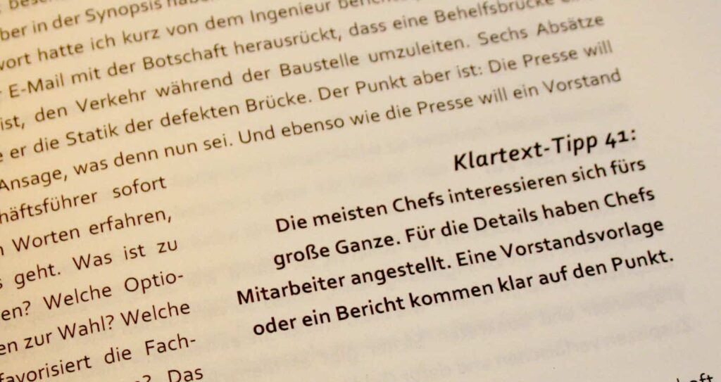 Komm zum Punkt! – Klartextexperte